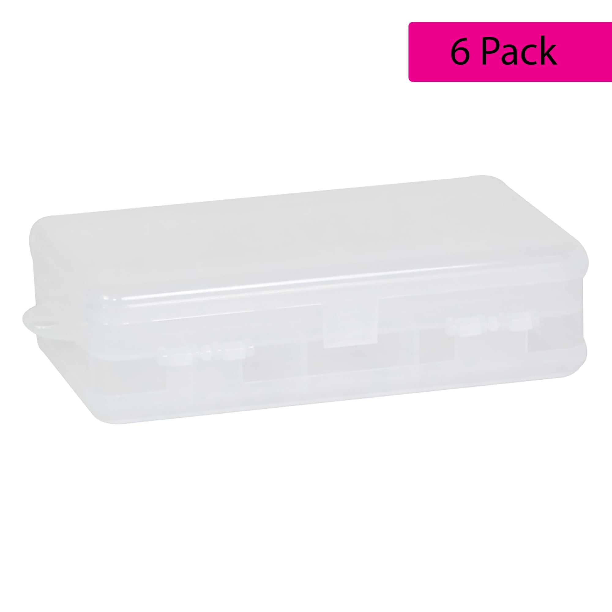 Everything Mary 2-Sided Compartment Storage Box, Plastic (Pack of 6 ...