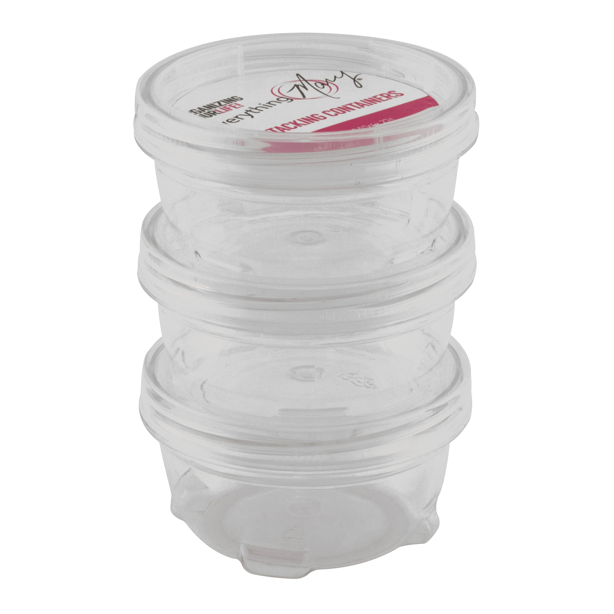 Everything Mary 3-Piece Stackable Plastic Bead Container - Clear ...