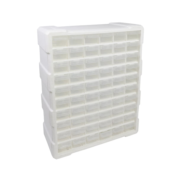 Everything Mary 60 Drawer Organizer, White - Multi-Purpose Plastic ...