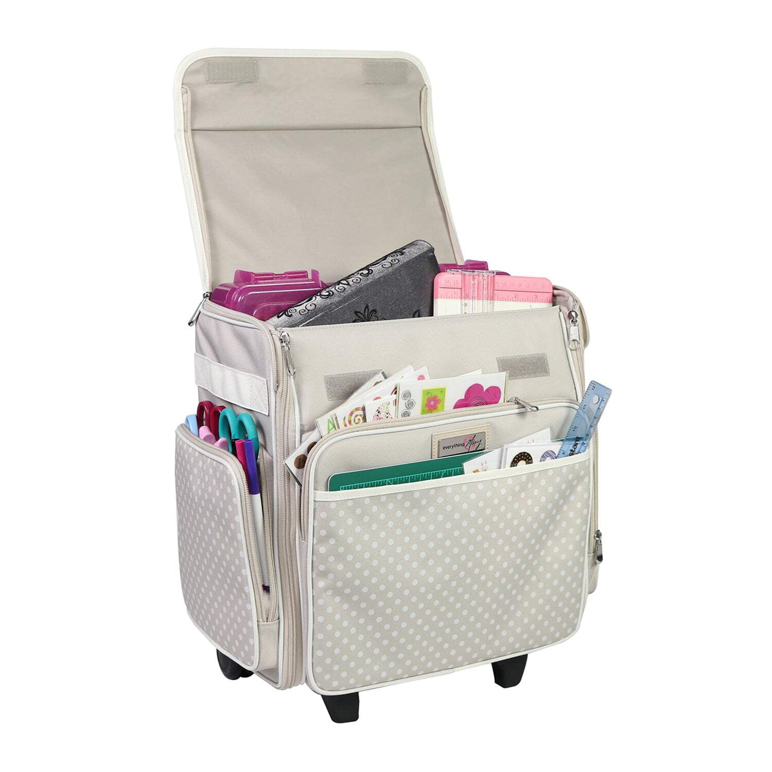 Collapsible Rolling Scrapbook Featherweight Case, Tan Dot - Walmart.com