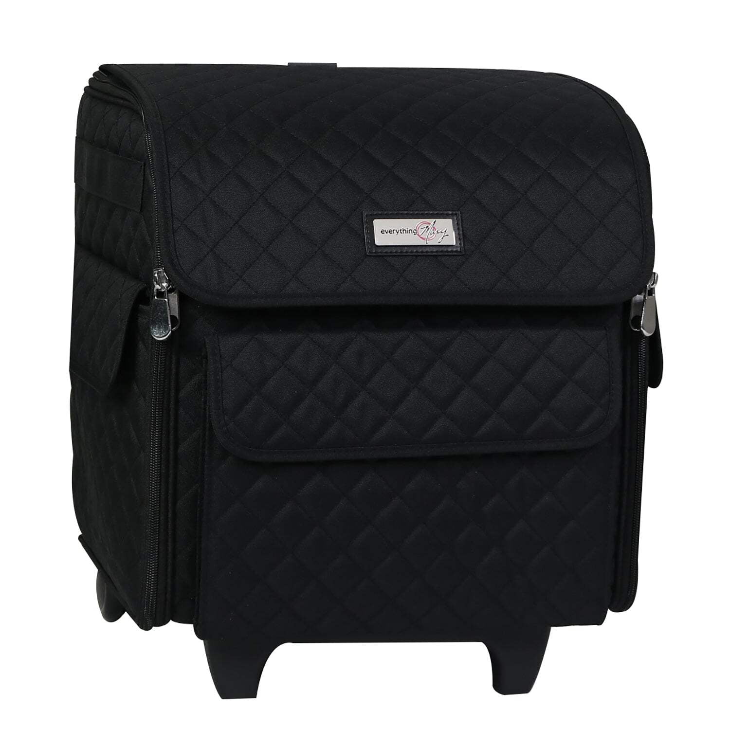 Collapsible Rolling Serger Machine Case, Black Quilted - Walmart.com