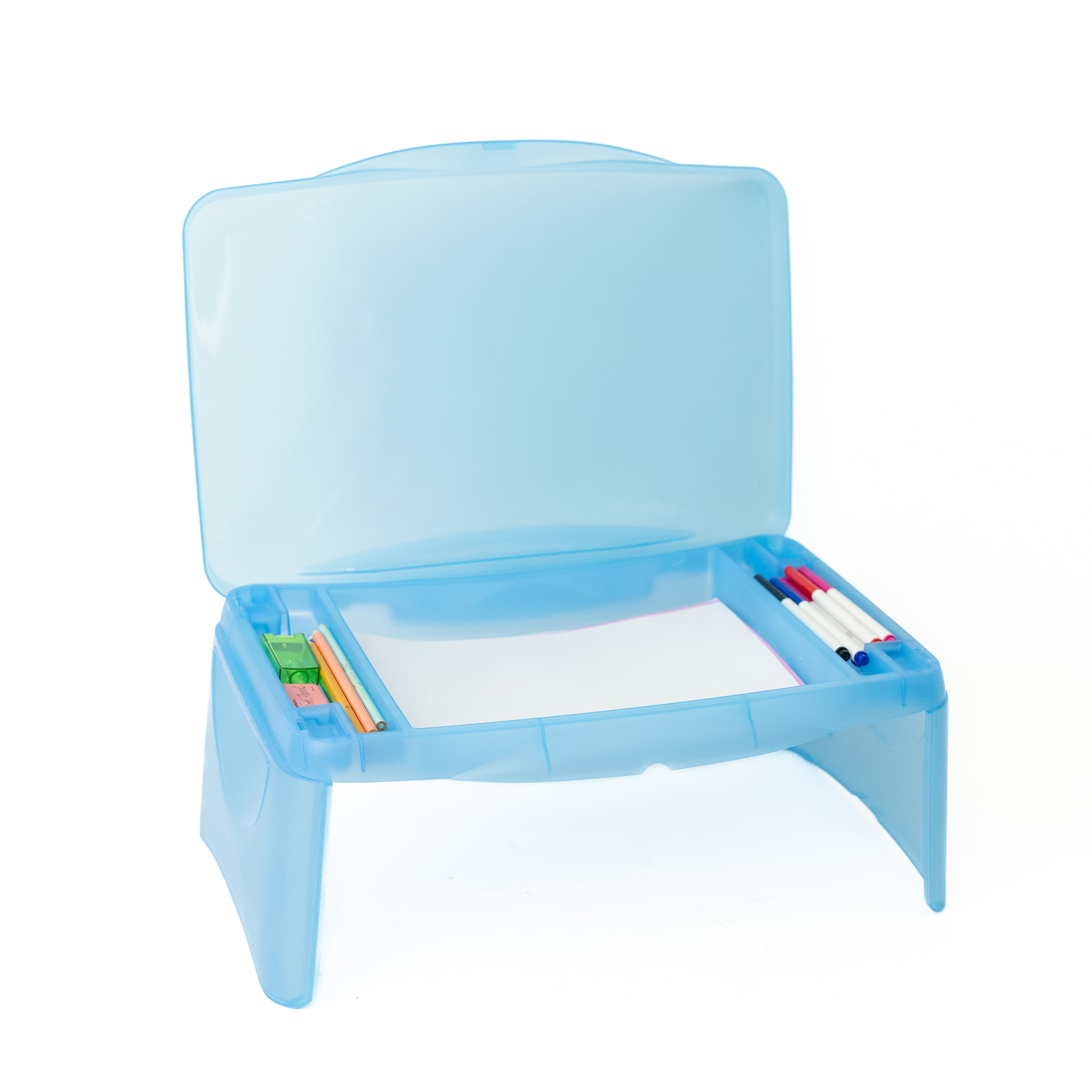 Everything Mary Foldable Lap Desk, Blue - Storage Lap Desk for Arts ...