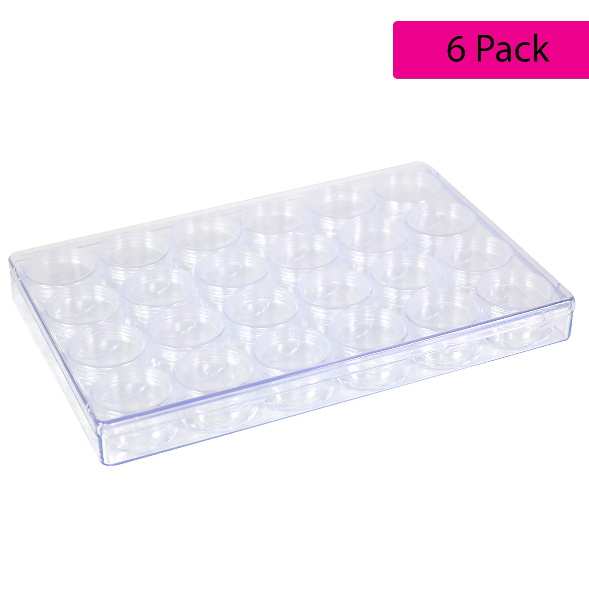 Everything Mary Plastic Craft and Hobby Storage Case with 24 Jars ...