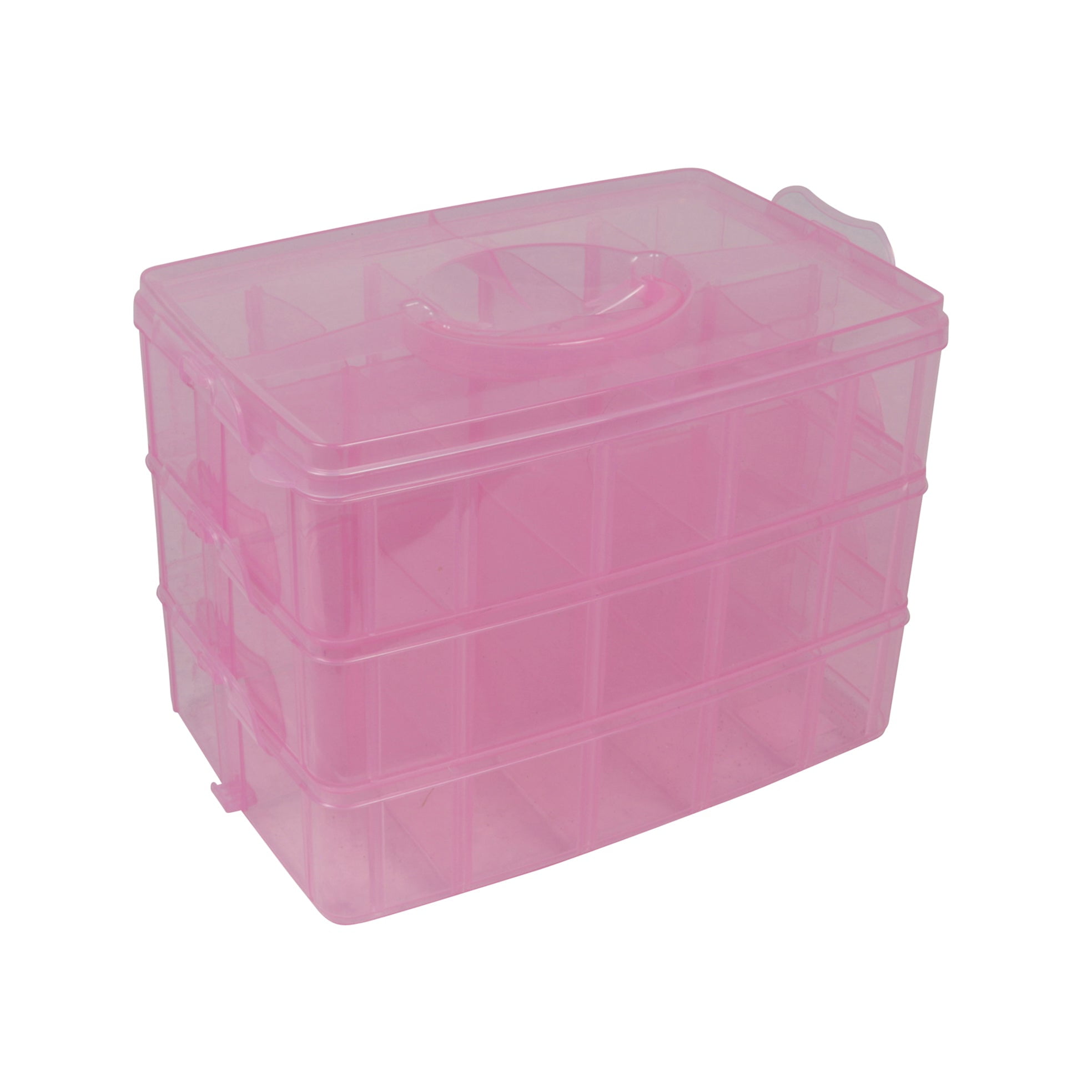 Everything Mary Stackable Storage Container, Pink - Portable Organizers ...