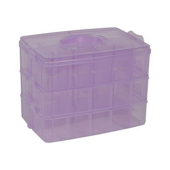 Stackable Storage Container, Purple - 30 Compartments - Walmart.com