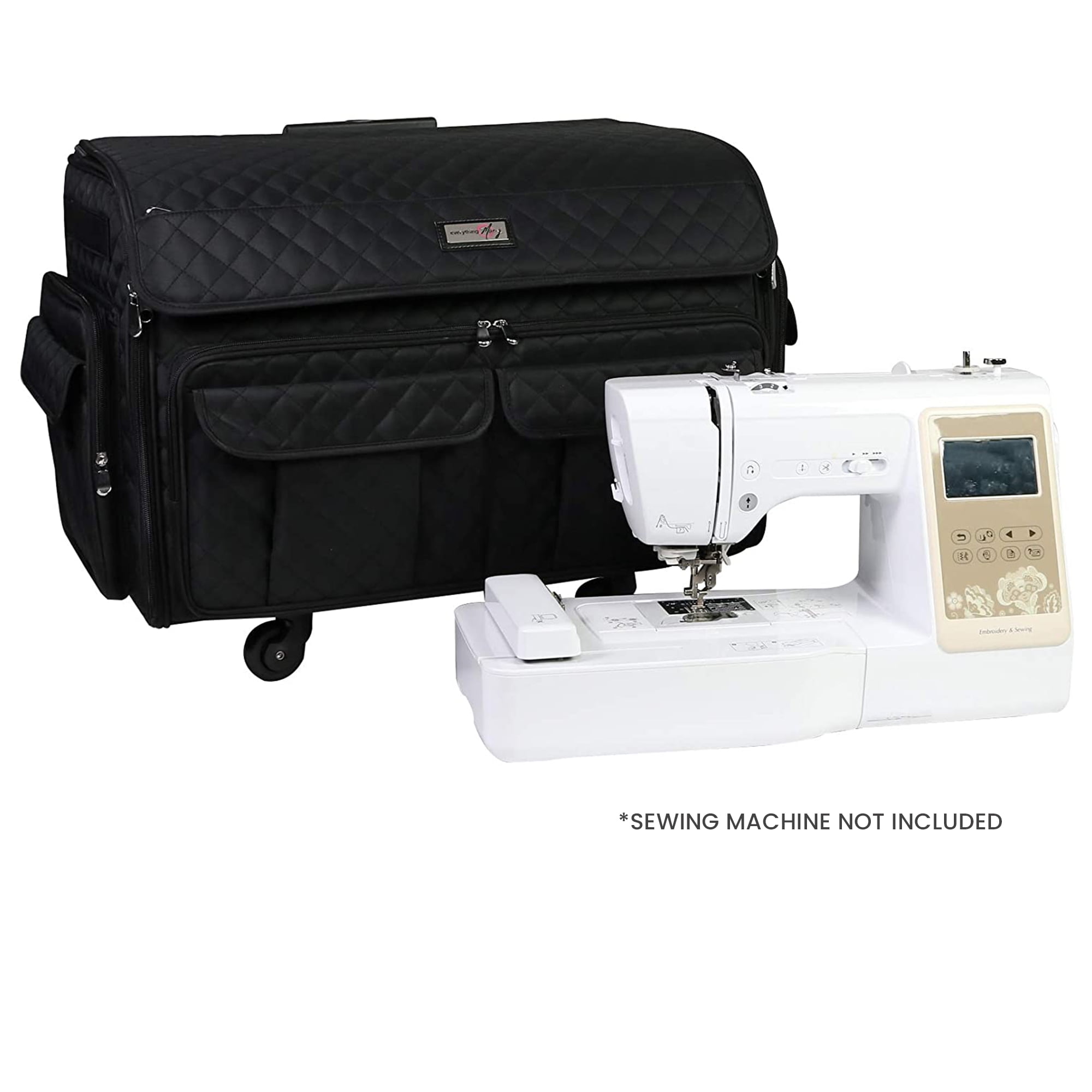 Everything Mary Portable Heavy Duty Rolling Carrying Travel Sewing ...
