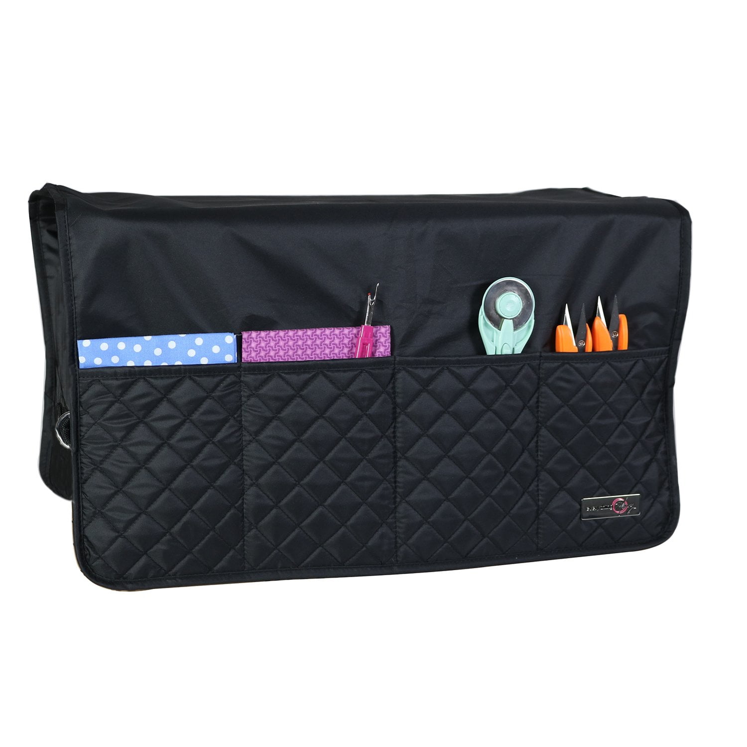 Everything Mary XXL Quilted Fabric Sewing Machine Cover, Black ...