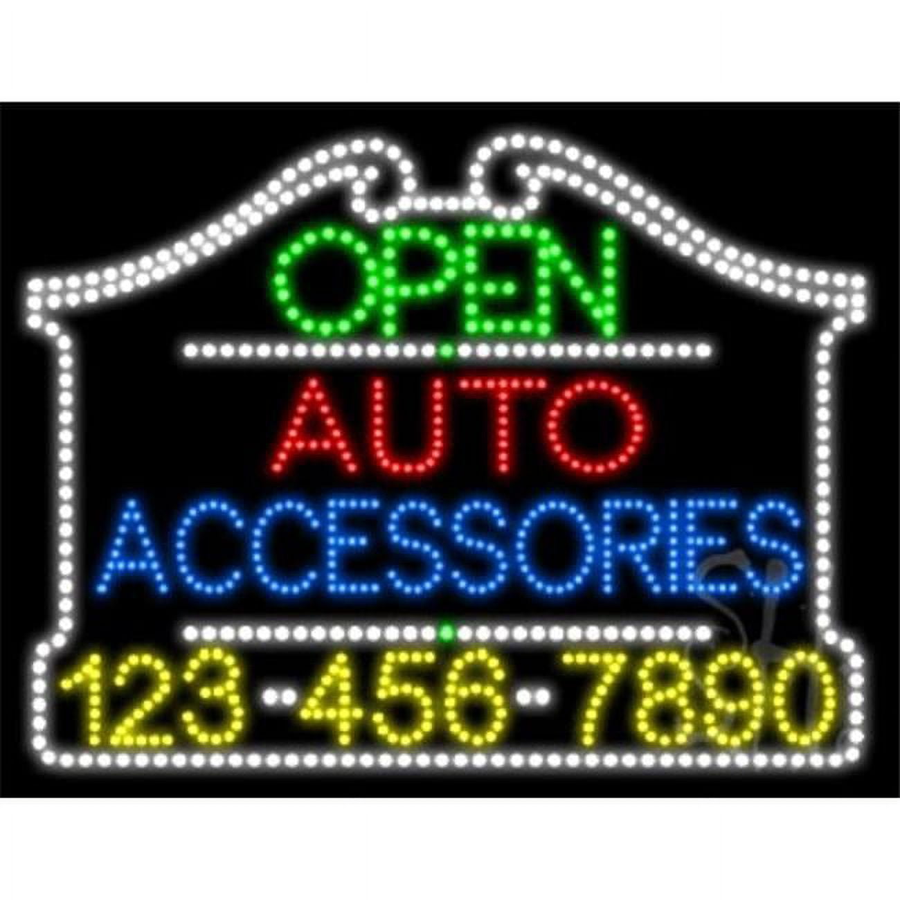 Everything Neon Auto Accessories Open with Phone Number Animated LED ...