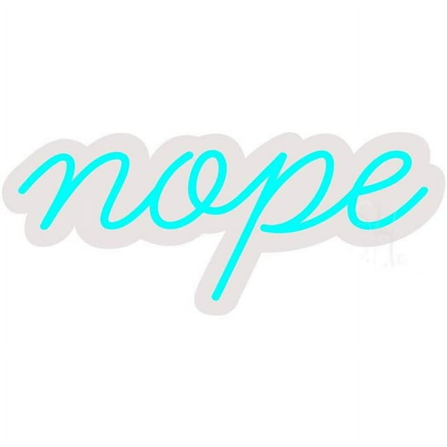 Everything Neon ENQ-60140 Nope Contoured Clear Backing LED Neon Sign 6 ...