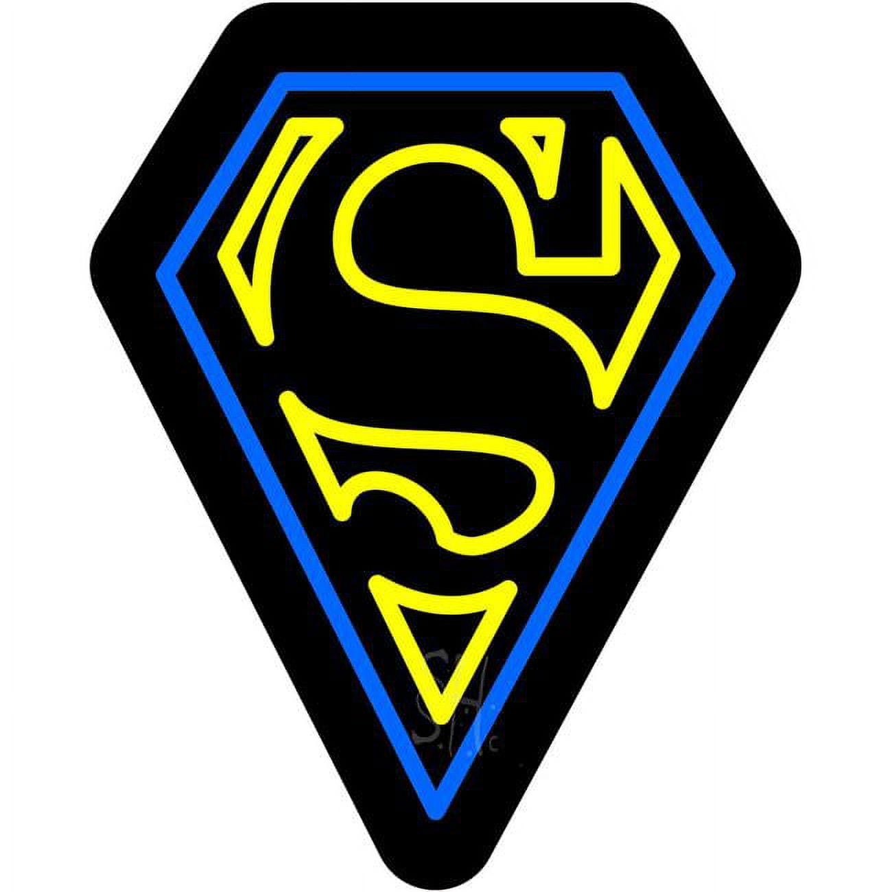 Everything Neon ENQ-60307 Superman Logo Contoured Black Backing LED ...