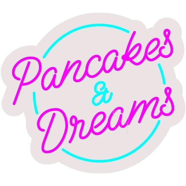 Everything Neon ENQ-60510 Pancakes Dreams Contoured Clear Backing LED ...