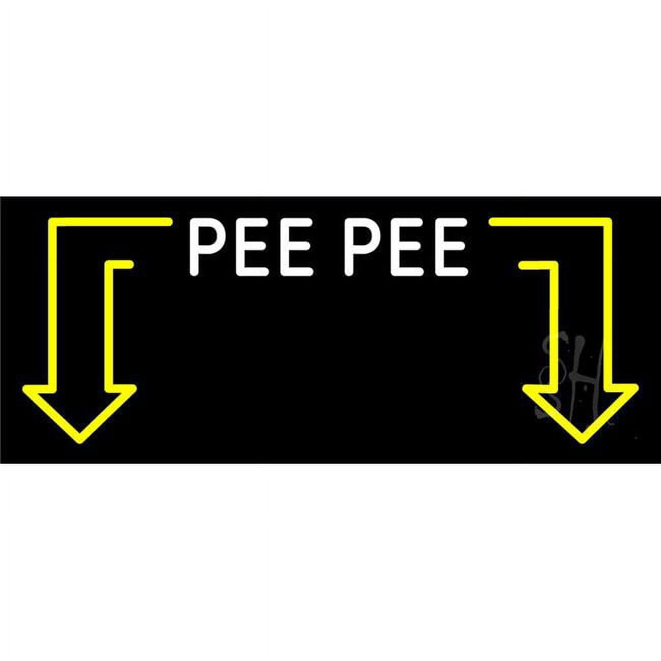 Everything Neon ENQ-60789 Pee Pee With Arrow LED Neon Sign 10 x 24 ...