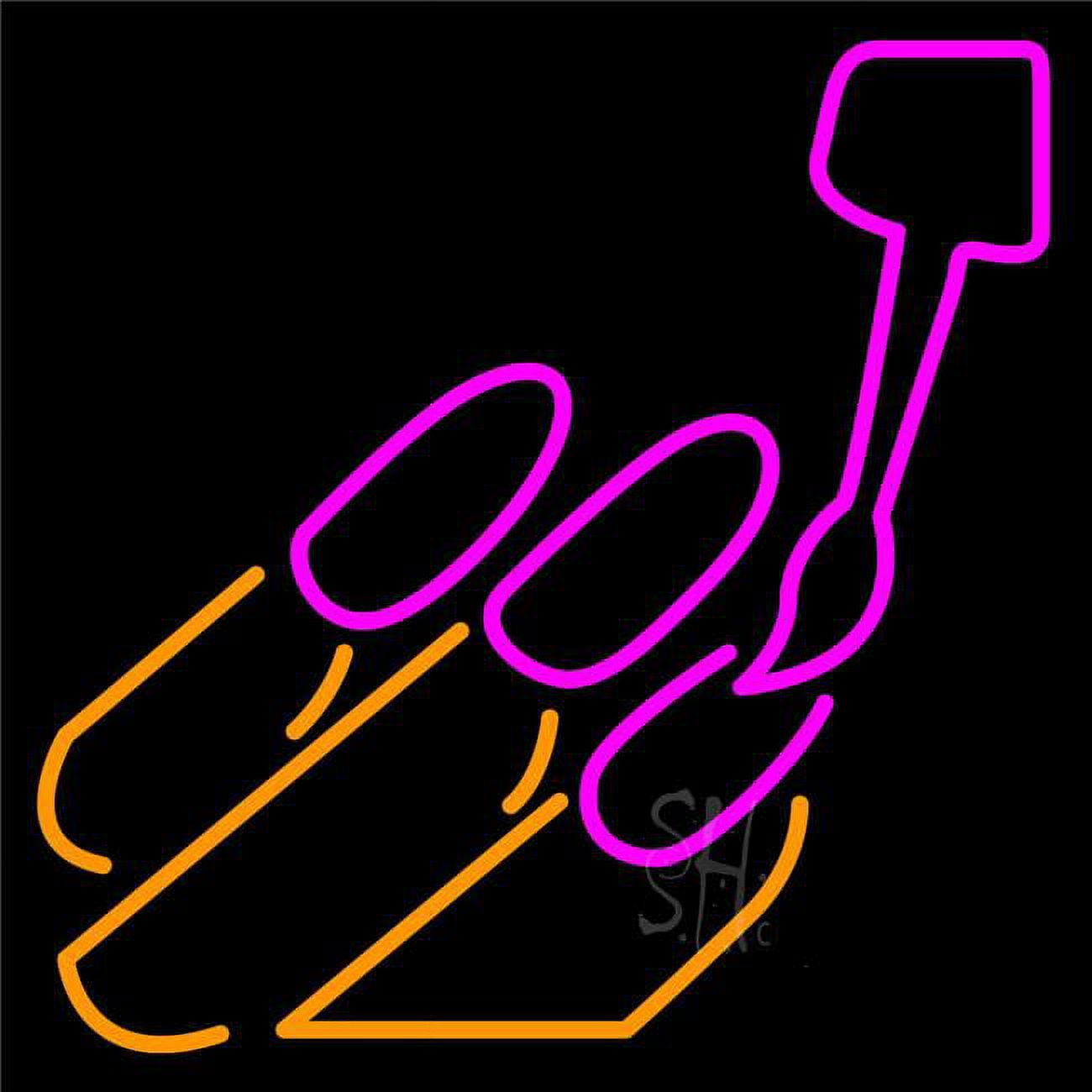 Everything Neon ENQ-61011 Nail Emoji LED Neon Sign 18 x 18 - inches ...