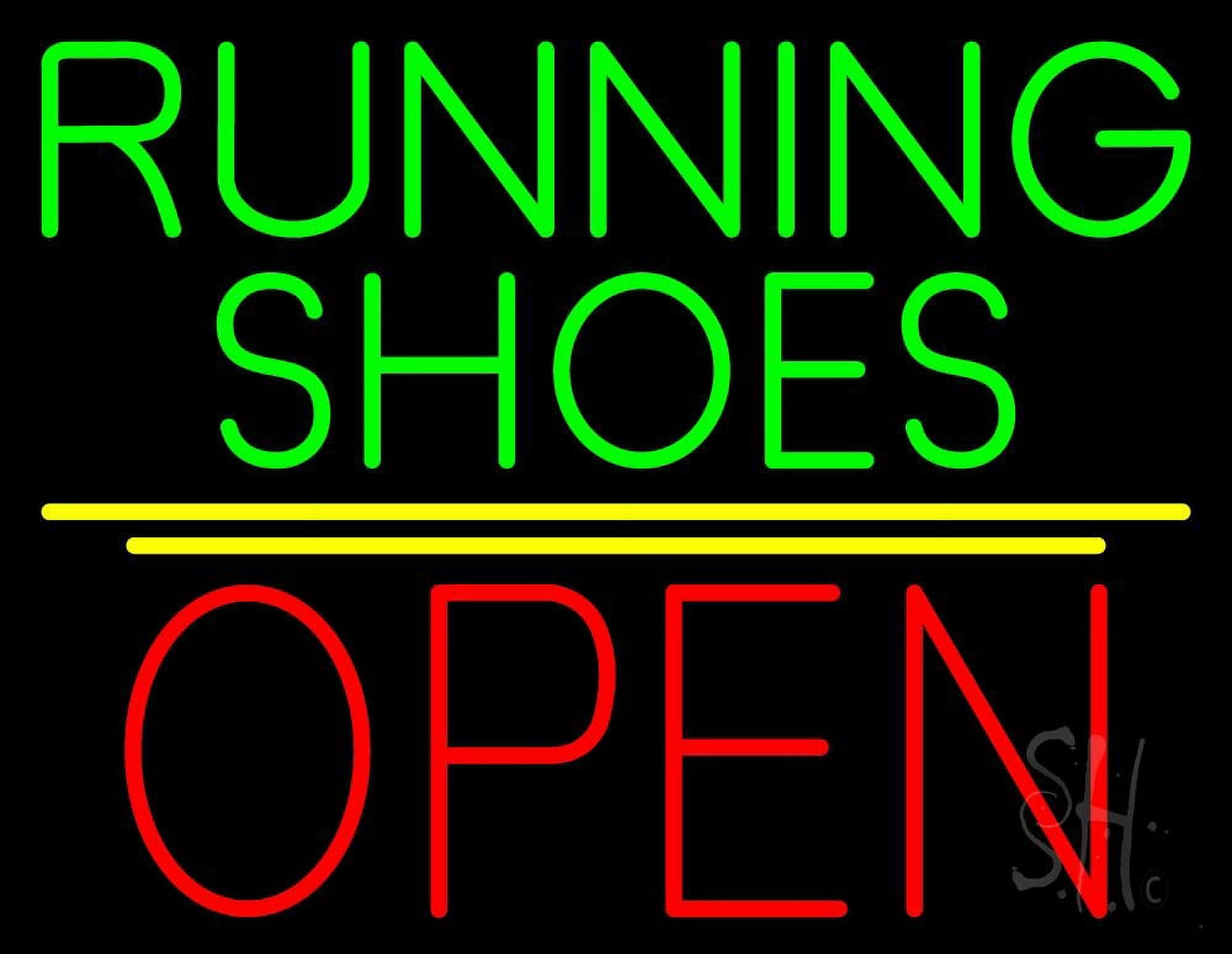 Everything Neon Green Running Shoes Open LED Neon Sign, 15 x 19 in ...