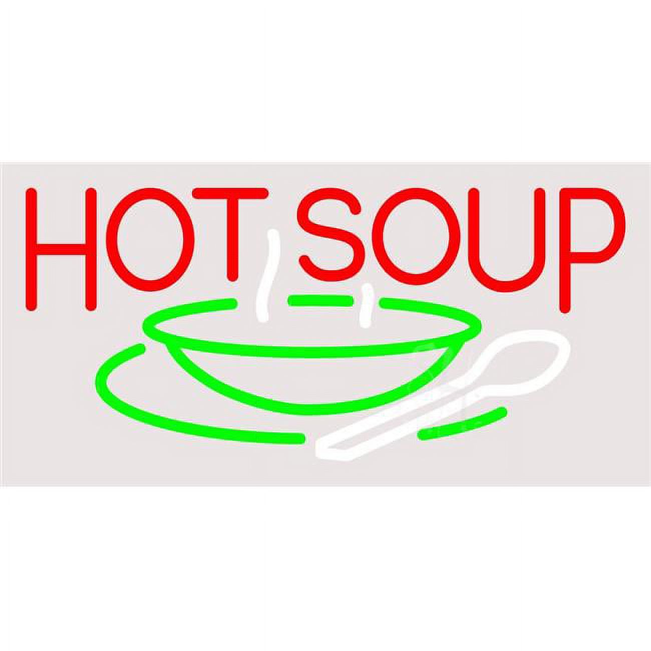 Everything Neon Hop Soup Clear Backing LED Neon Sign 12'' Tall x 24 ...