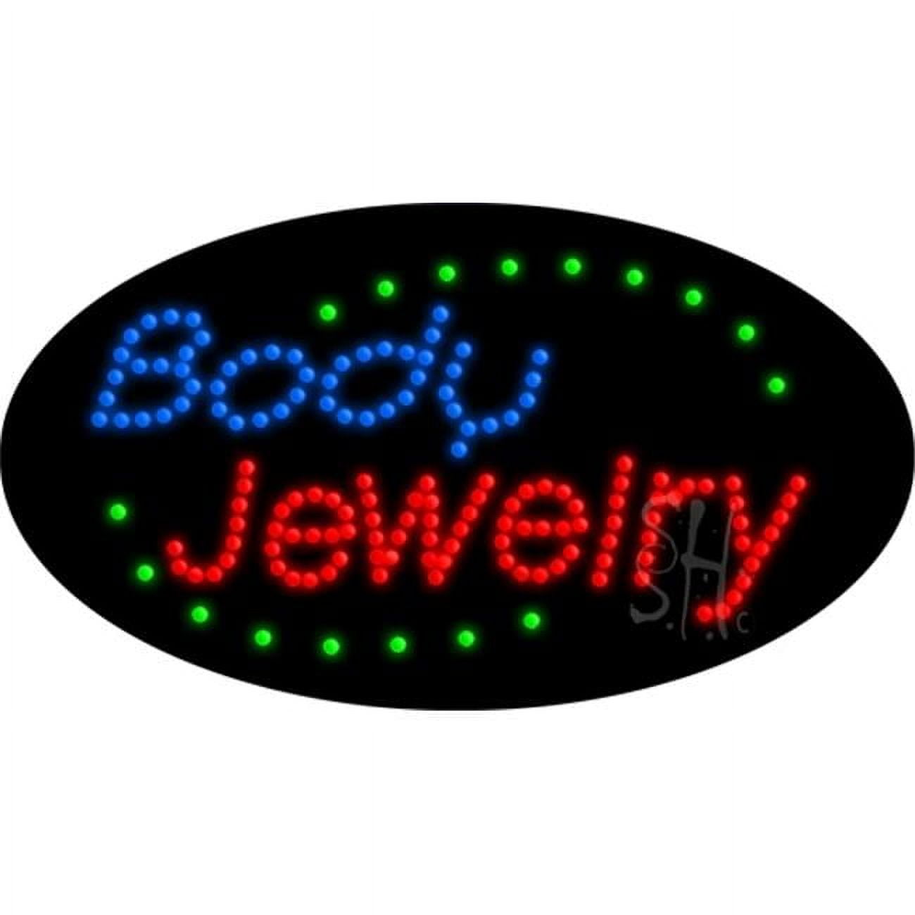 Everything Neon L-HSB0251 Body Jewelry Animated LED Sign 15'' x 27 ...