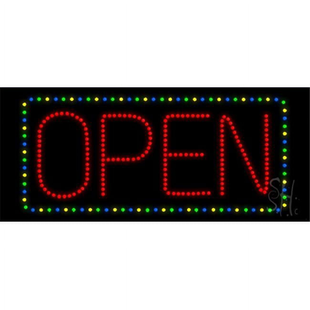 Everything Neon L-HSO0170 Open Animated LED Sign 13'' x 30'' - Walmart.com