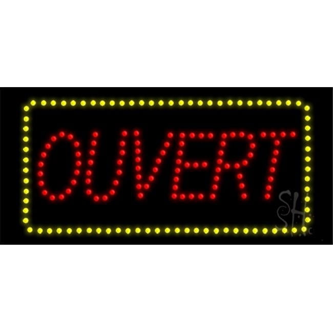 Everything Neon L-HSO0594 Ouvert Animated LED Sign 9'' x 19'' - Walmart.com