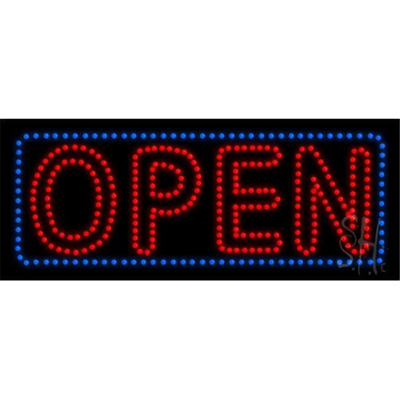 Everything Neon L-HSO0940 Open Animated LED Sign 13'' x 32'' - Walmart.com