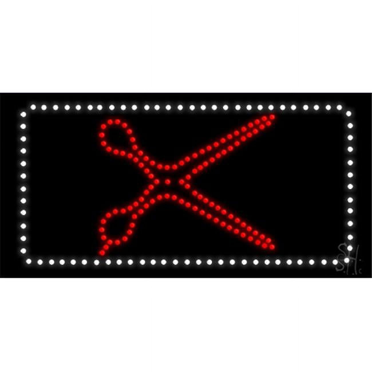 Everything Neon L-HST0030S Scissor Animated Led Sign 12'' x 24 ...