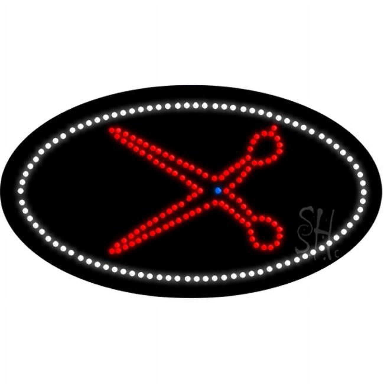Everything Neon L-HSTS0056 Scissor Animated LED Sign 15'' x 27 ...
