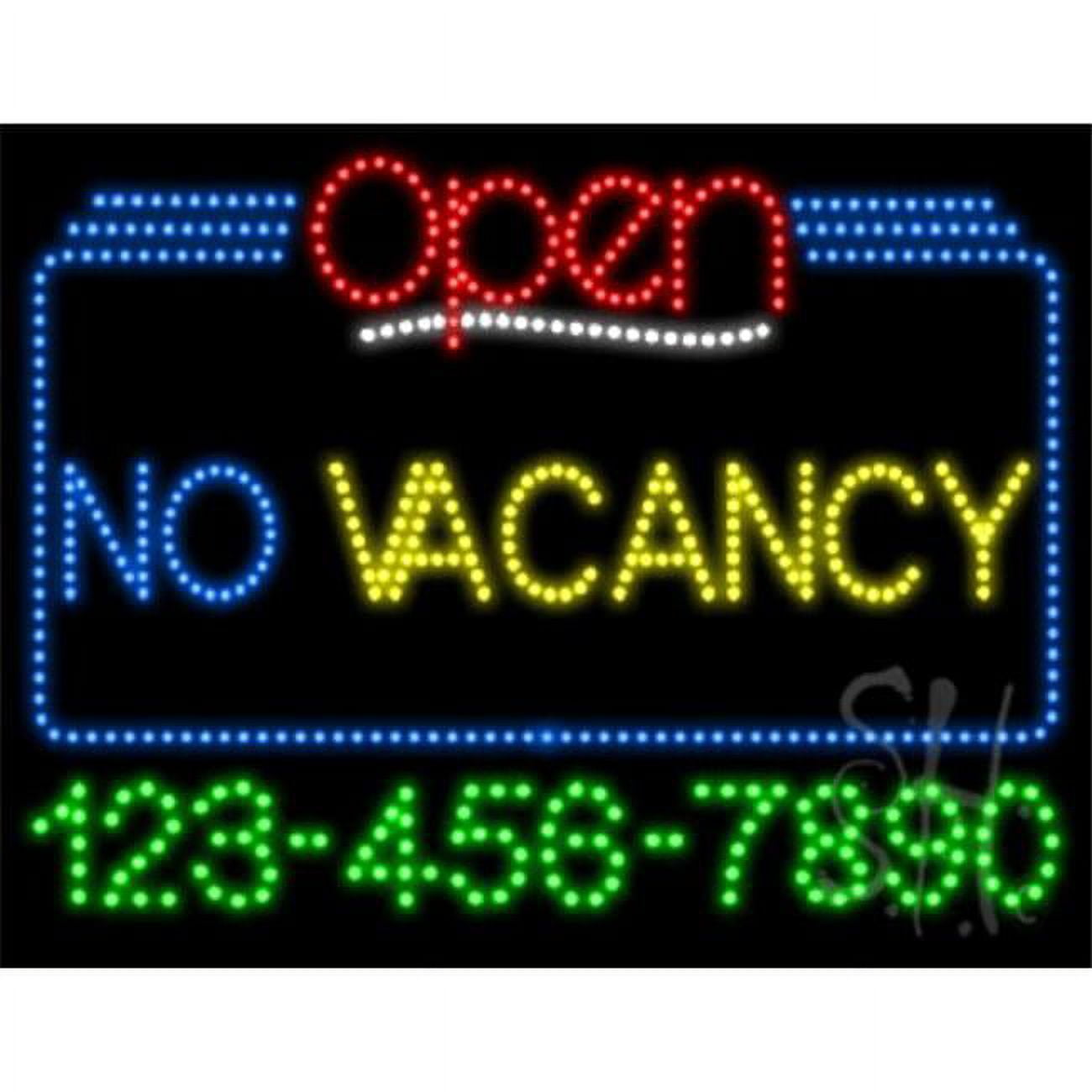 Everything Neon L100-6448 No Vacancy Open with Phone Number Animated ...