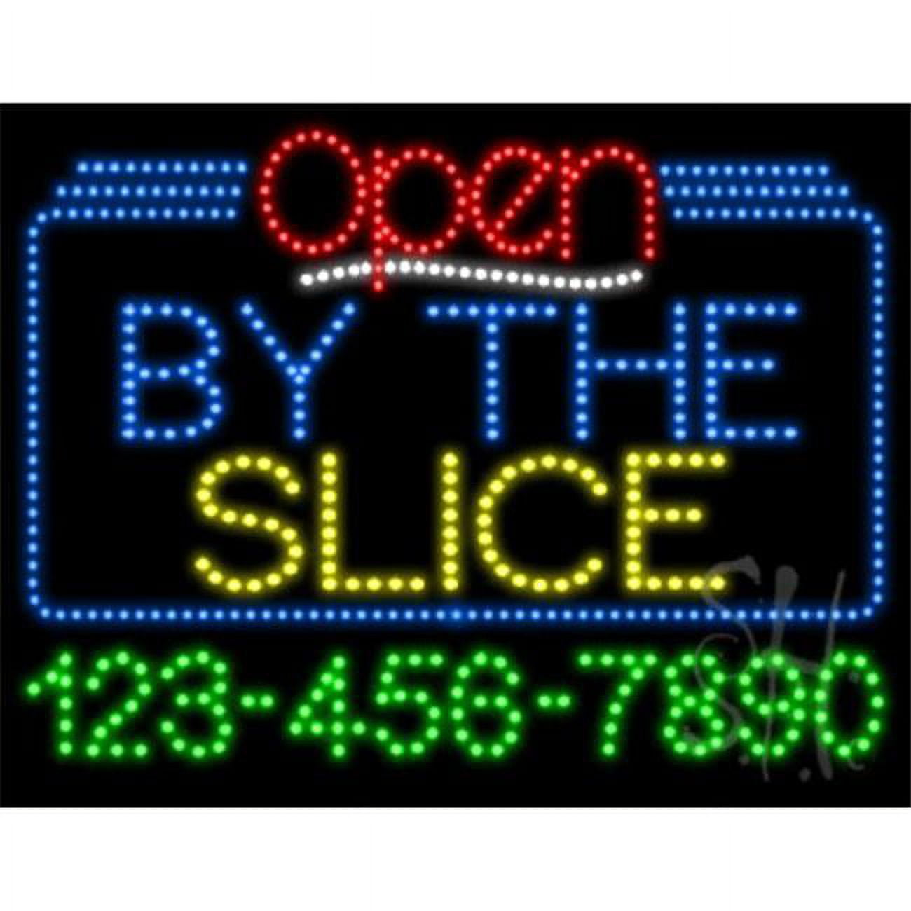 Everything Neon L100-6593 By The Slice Open with Phone Number Animated ...