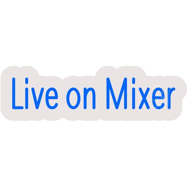 Everything Neon Live On Mixer Contoured Clear Backing LED Neon Sign 8 ...