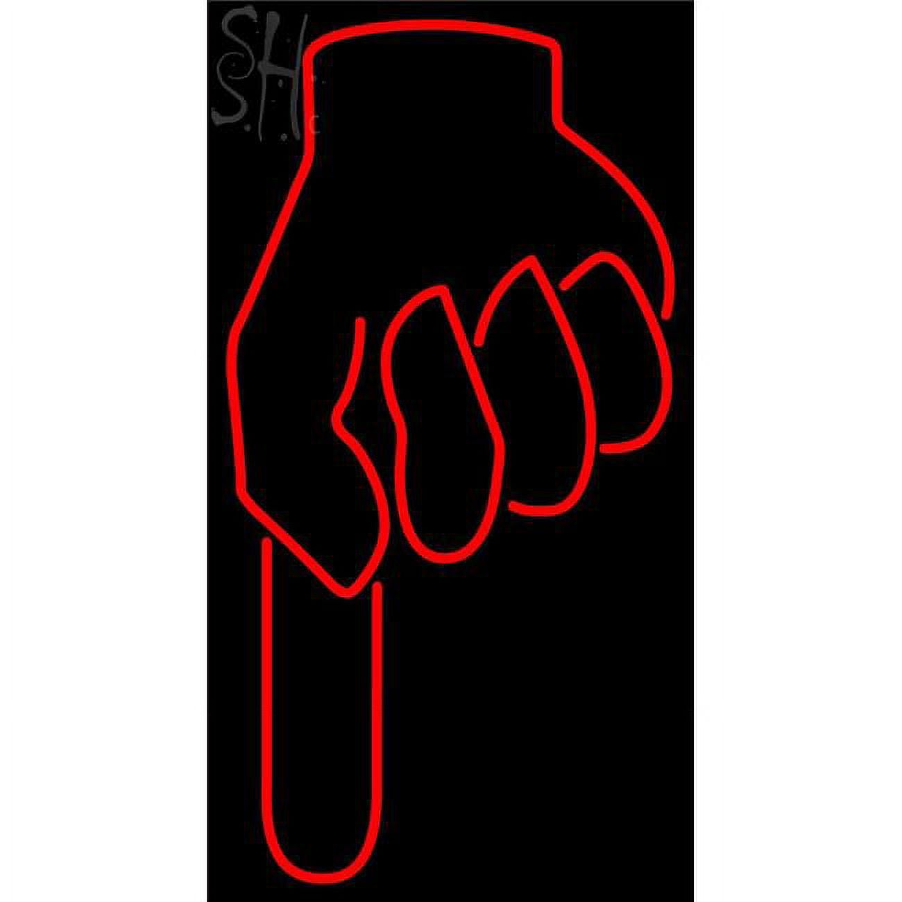 Everything Neon N500-6577 Custom Finger Pointing Down LED Neon Sign 1 ...