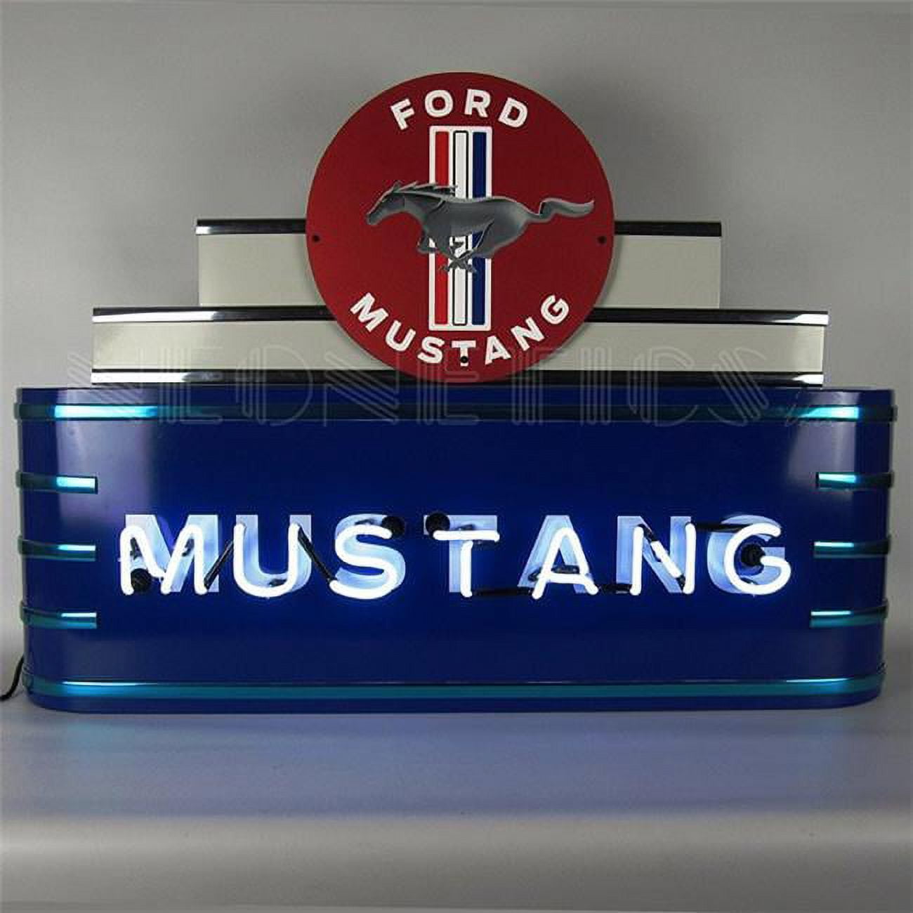 Everything Neon NV-102-1281 Art Deco Marquee Mustang Neon Sign In Steel ...