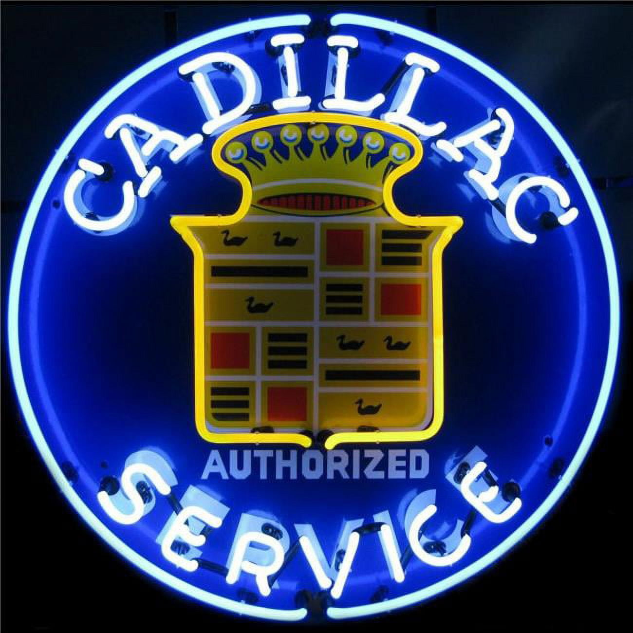 Everything Neon NV-700-0029 Cadillac Service Neon Sign 25'' Tall x 25 ...
