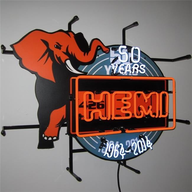Everything Neon NV-700-0120 Hemi 50th Anniversary Neon Sign 21'' Tall x ...