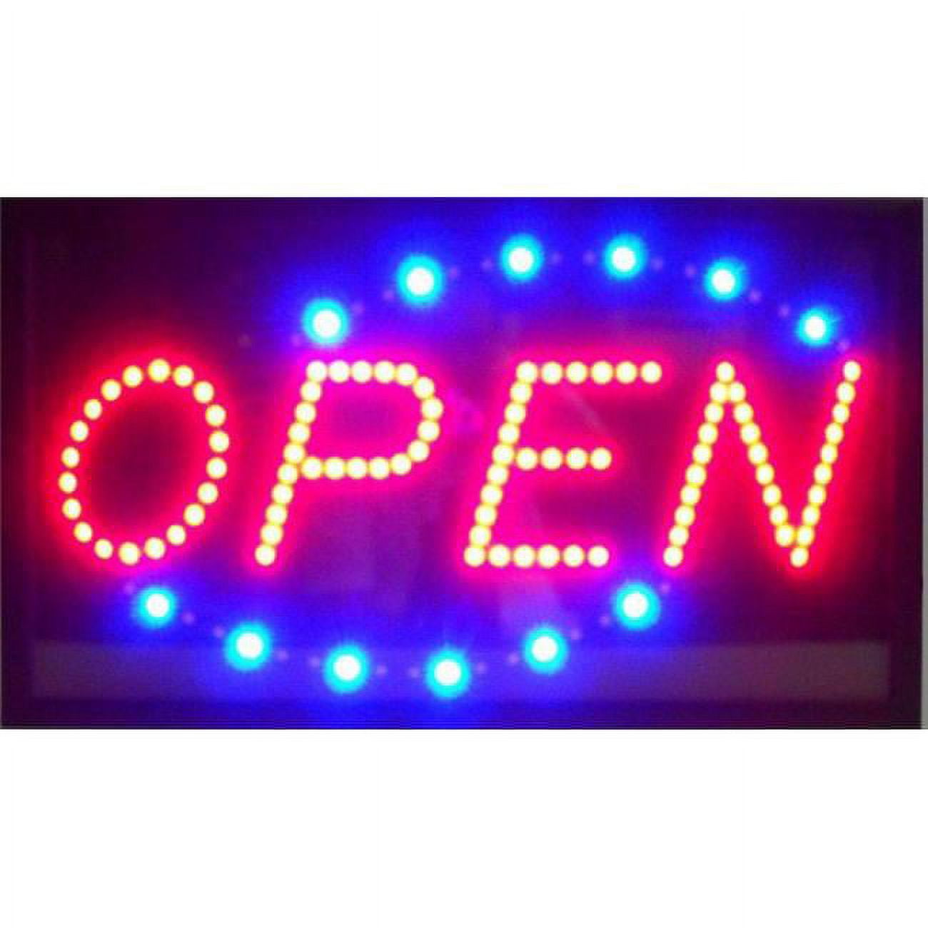Everything Neon NV-700-0201 Open Horizontal Led Sign 16'' Tall x 26 ...