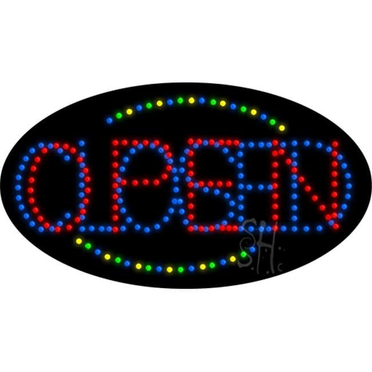 Everything Neon Open Closed Animated LED Sign 15'' x 27'' - Walmart.com
