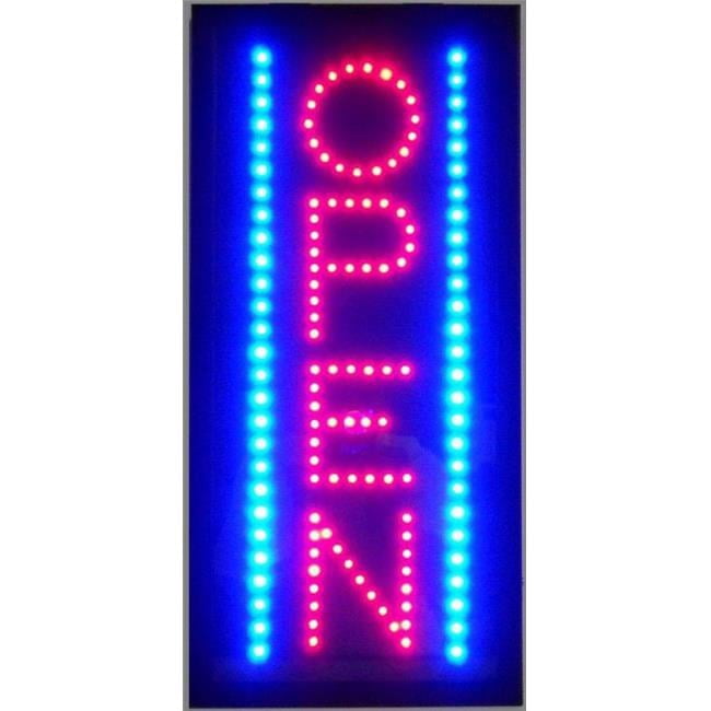Everything Neon Open Vertical Led Sign 26'' Tall x 11'' Wide x 1'' Deep ...