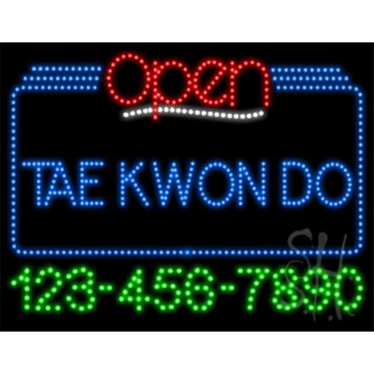 Everything Neon Tae Kwon Do Open with Phone Number Animated LED Sign 24 ...