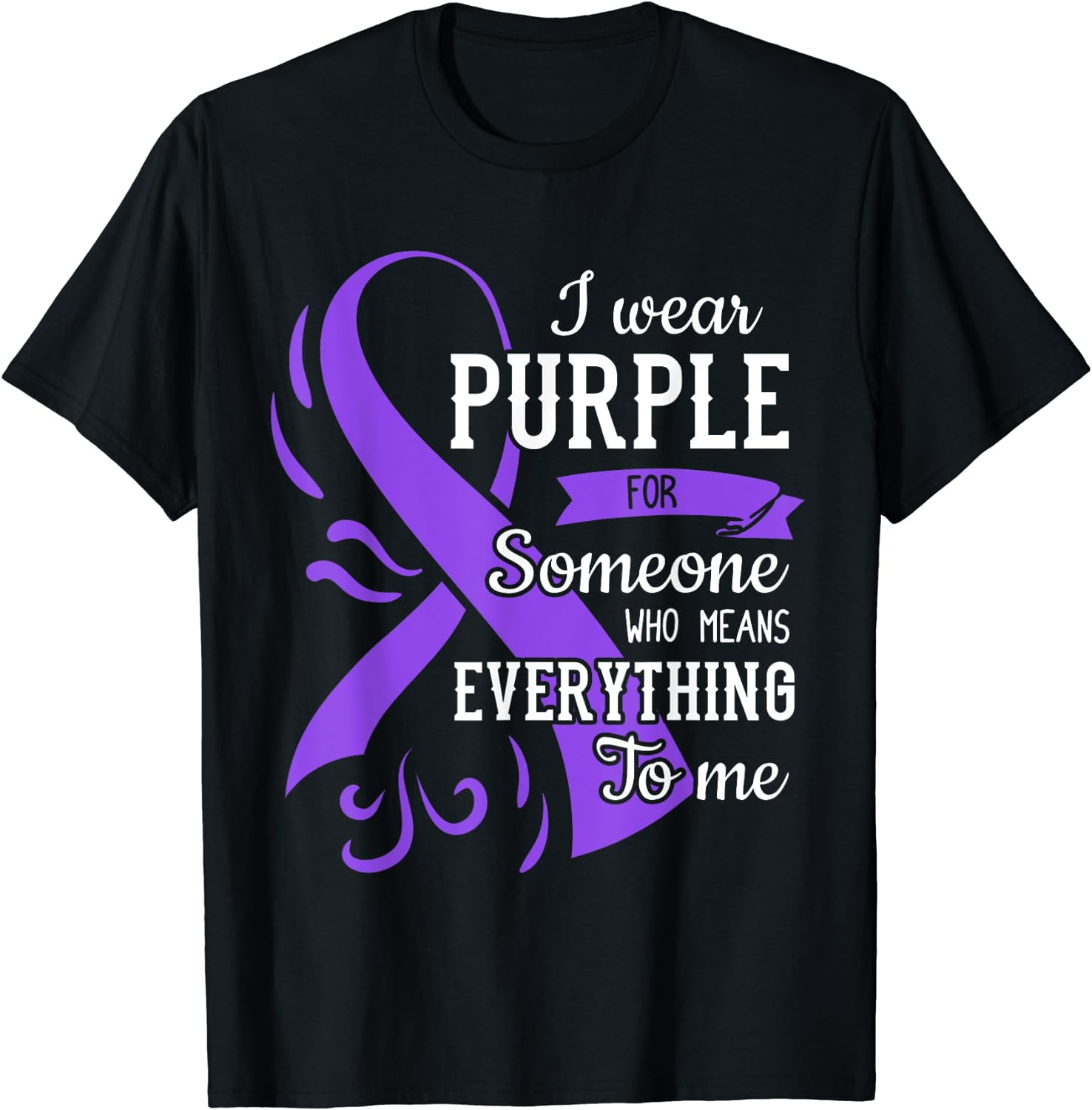 Everything To Me Epilepsy Day Purple Ribbon Epileptic T-Shirt - Walmart.com