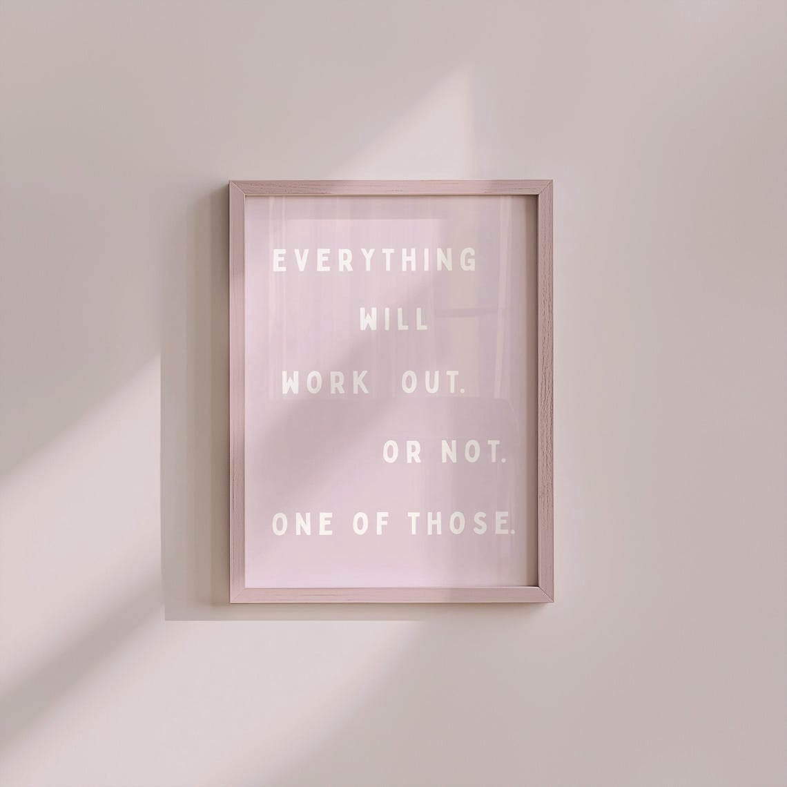 Everything Will Work Out Poster Minimalist Typography Art Office Decor ...