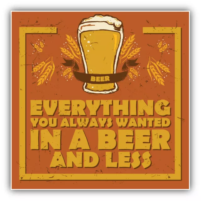 Everything You Always Wanted Grunge Beer Slogan Car Sticker Phone Decal ...
