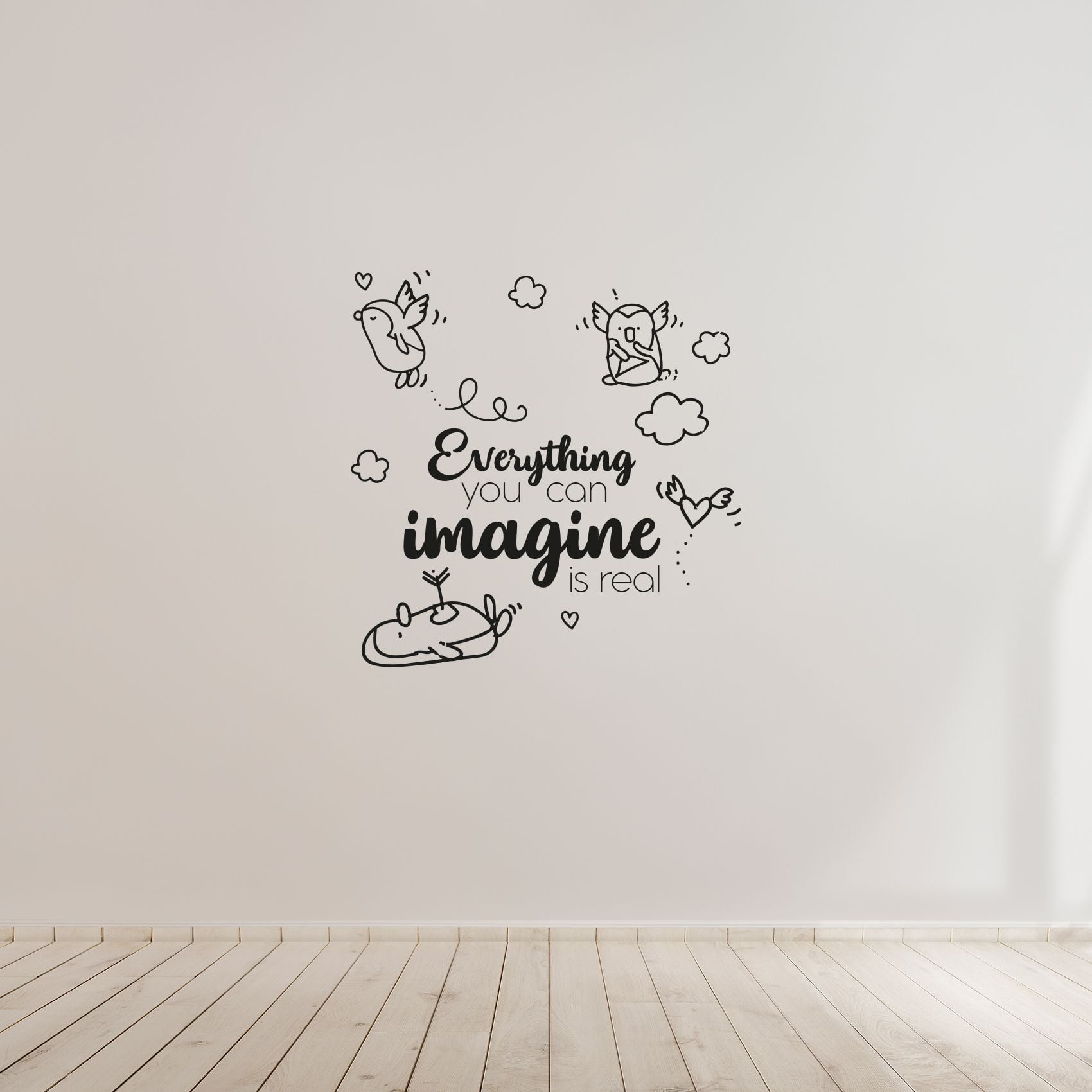 Everything You Can Imagine Is Real Quote Cute Chubby Little Penguin ...