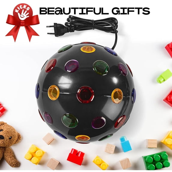 Kicko, Spinning Disco Ball with LED Lights, 11" tall, for Parties ...