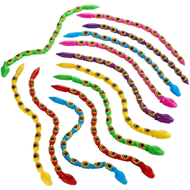 Everything You Need | Kicko Wacky Wiggly Jointed Snakes - 12 Pack - 15 ...