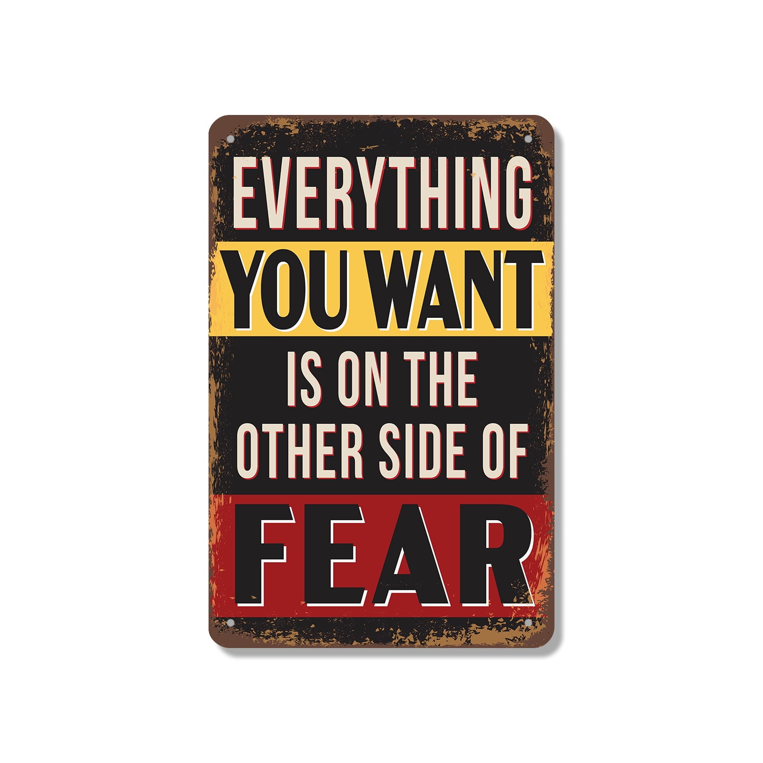 Everything You Want Is On The Other Side Of Fear (2 Pack) 7 Inch x 10 ...