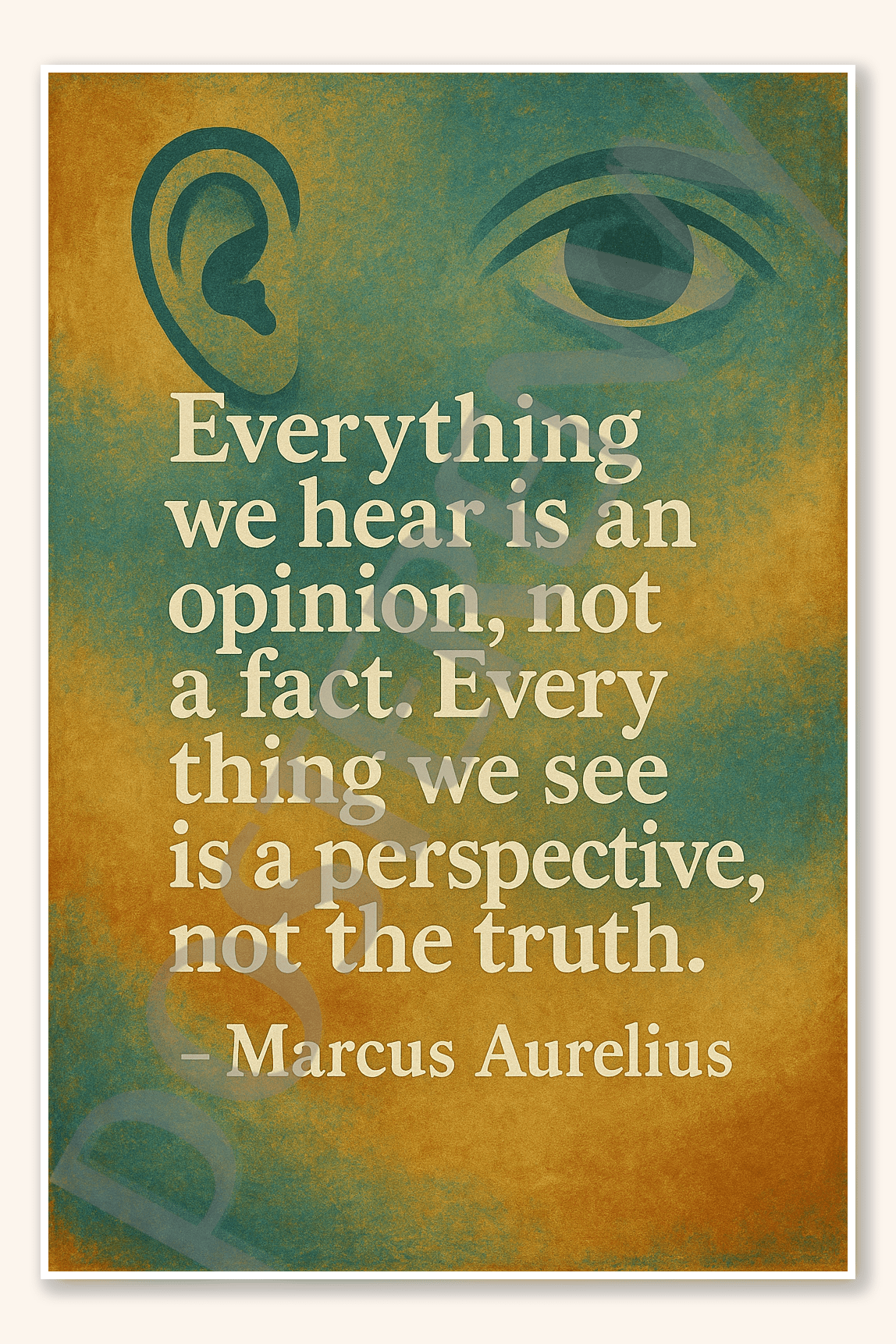 Everything we hear is an opinion, not a fact. Everything we see is a ...
