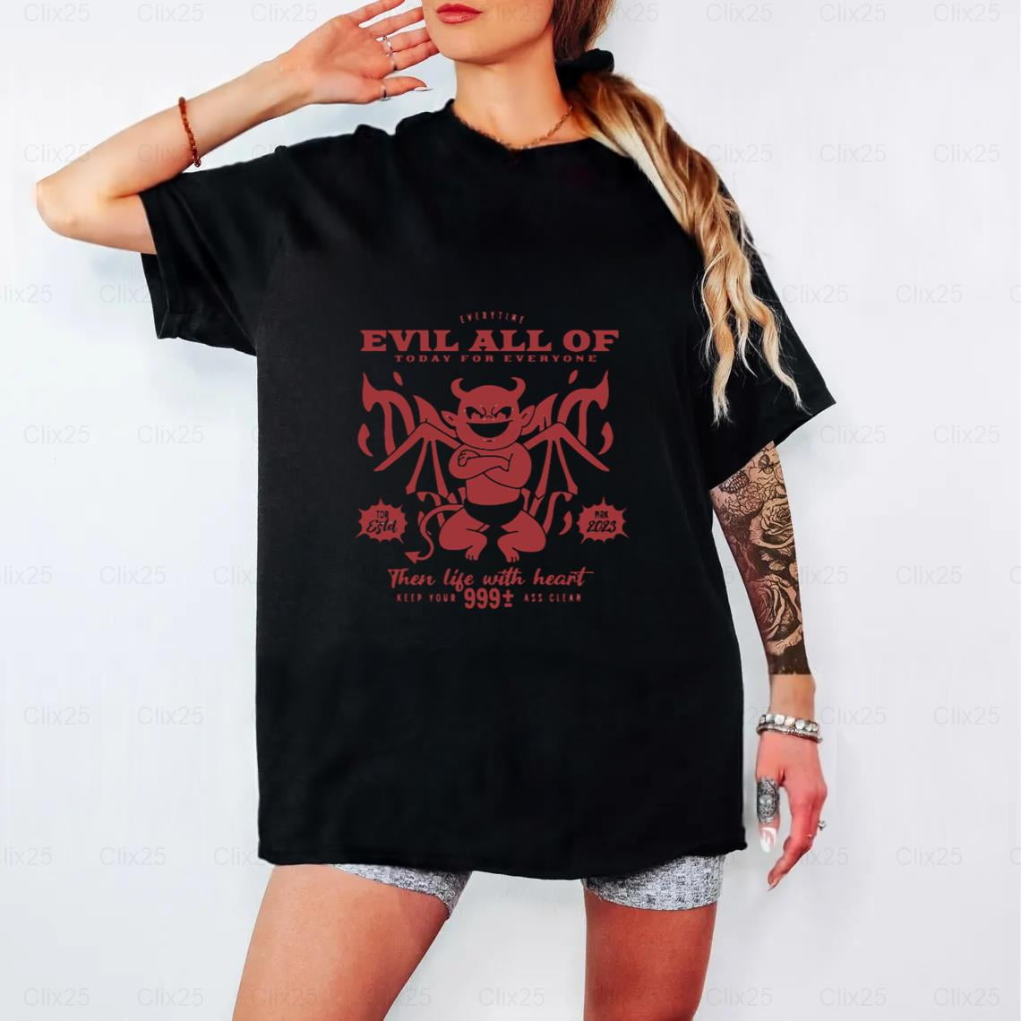 Everytime Evil T-shirt, Sweatshirt, Hoodie with Dark and Edgy Humor ...