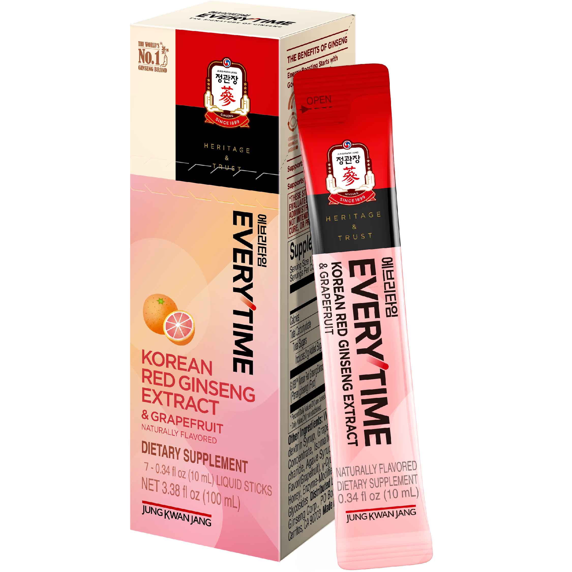 Everytime Korean Red Ginseng Extract & Grapefruit - Walmart.com