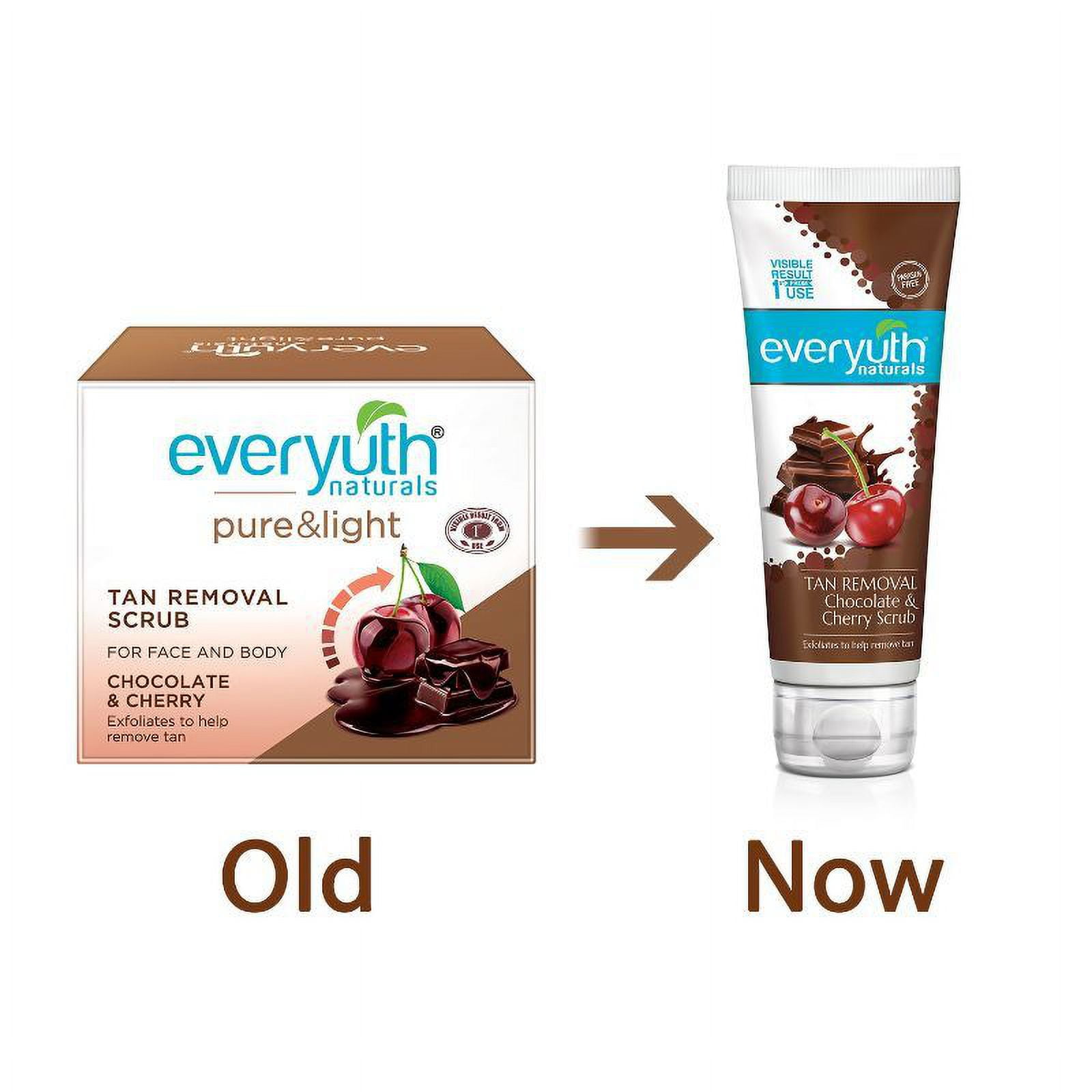 Everyuth Naturals Chocolate And Cherry Tan Removal Scrub - Walmart.com