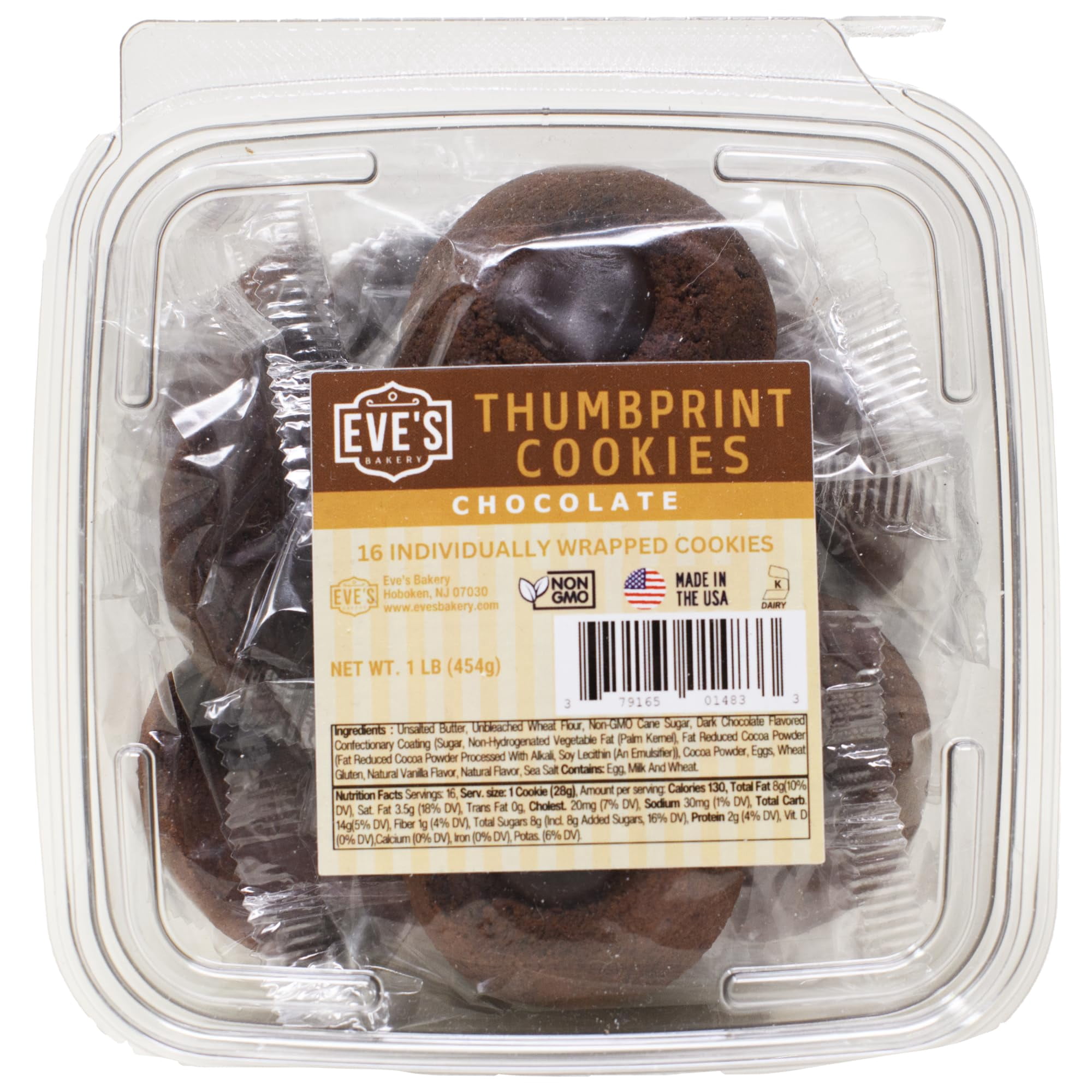 Eves Bakery Individually Wrapped YYF14 Snacks, All Butter Thumbprint ...