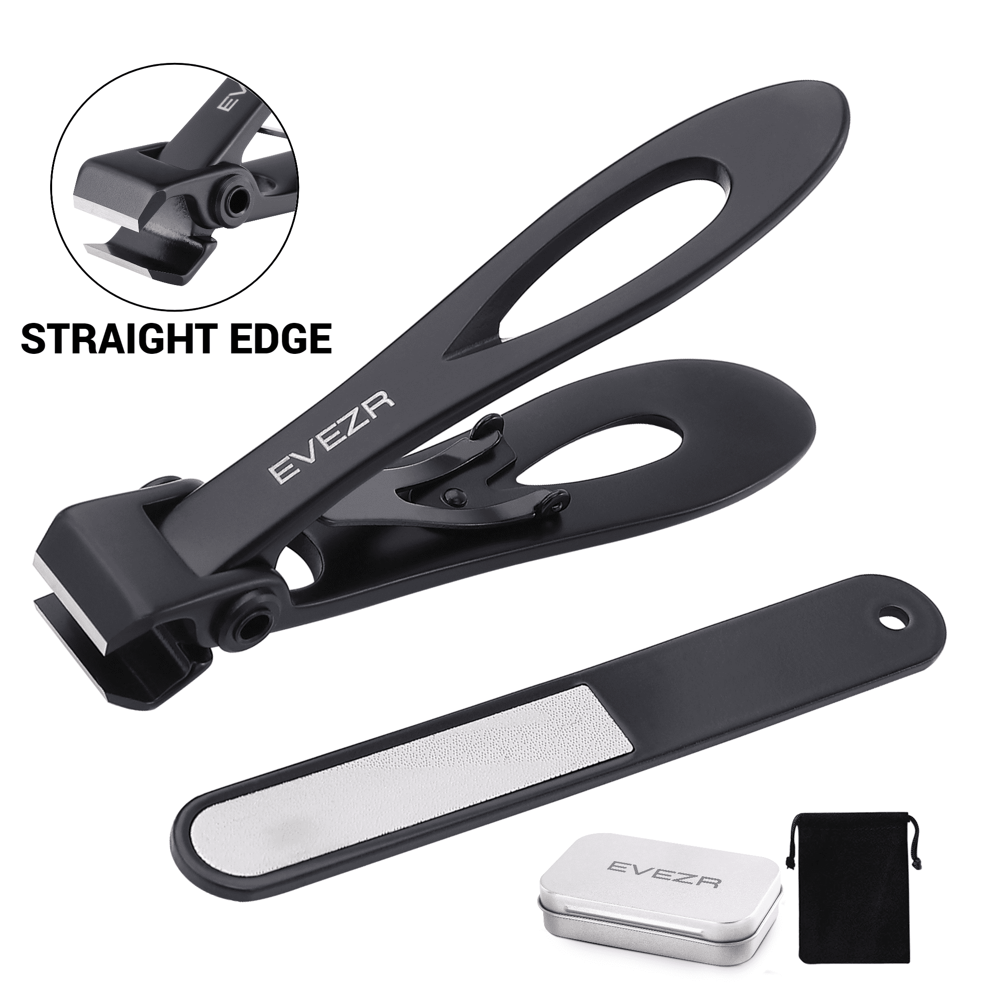Evezr Straight Edge Wide Jaw Nail Clipper - Walmart.com
