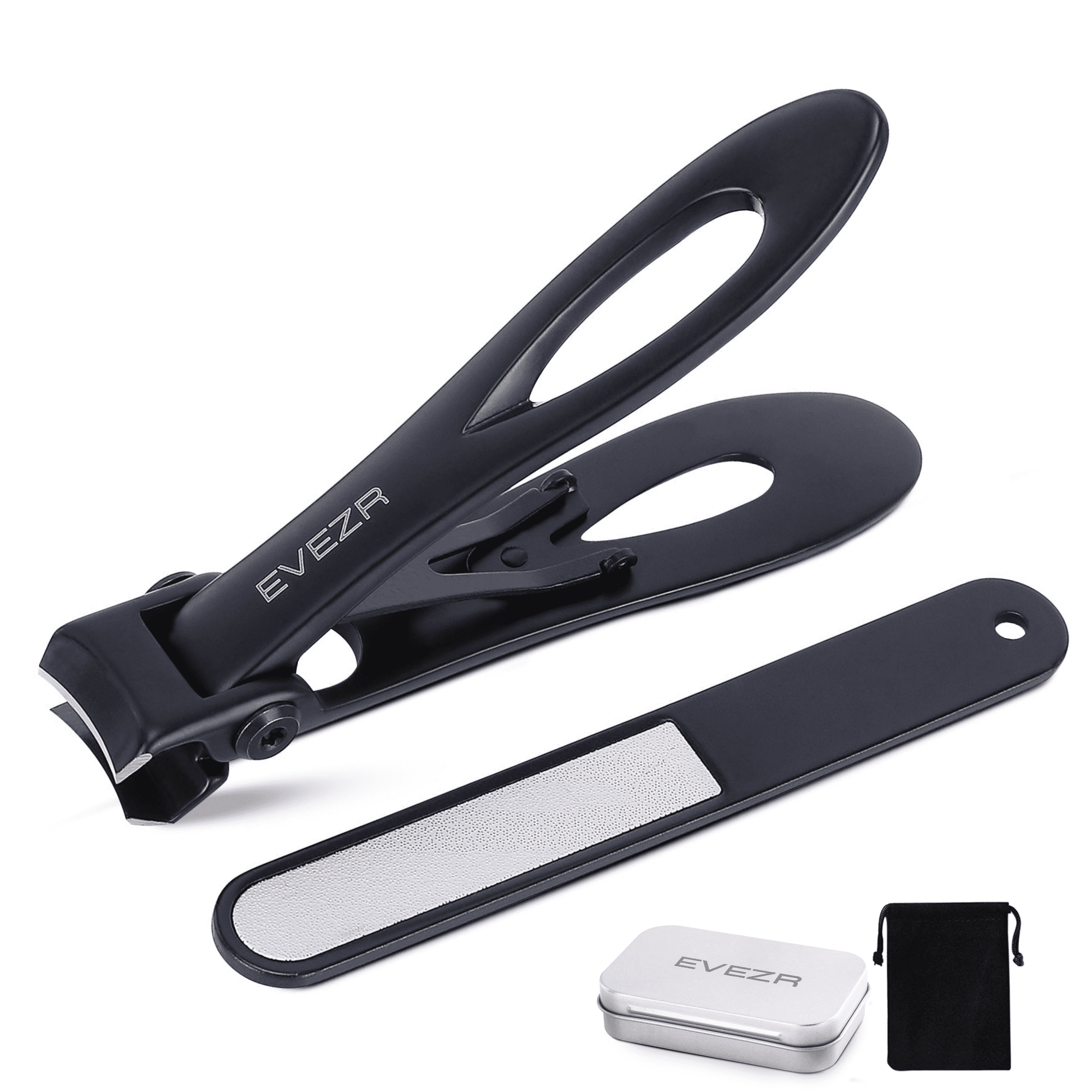 Evezr Wide Jaw Nail Clipper - Black - Walmart.com